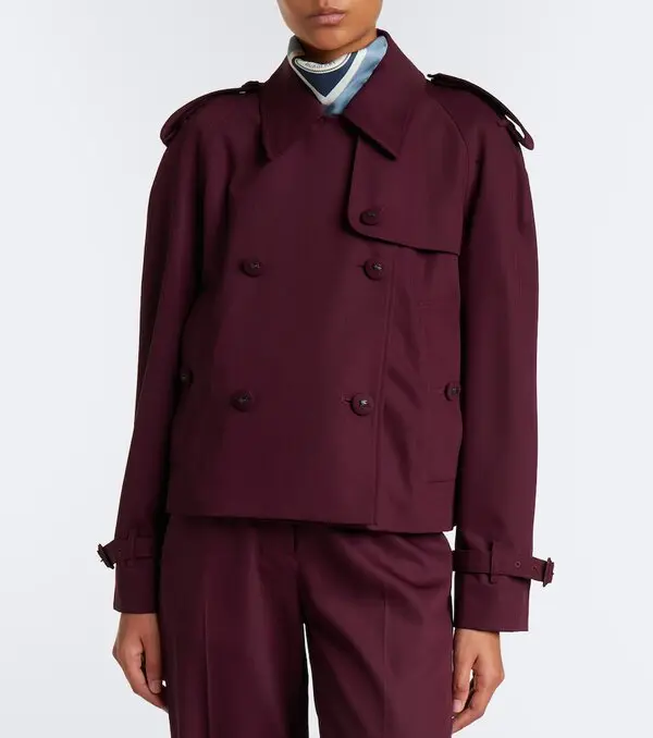 Burberry Mayfair Wool Twill Trench Jacket