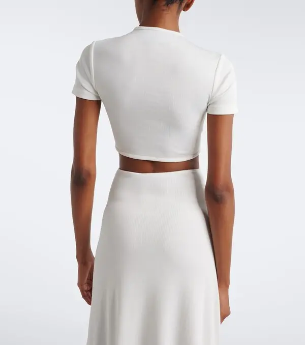 Christopher Esber Embellished V-neck Crop Top