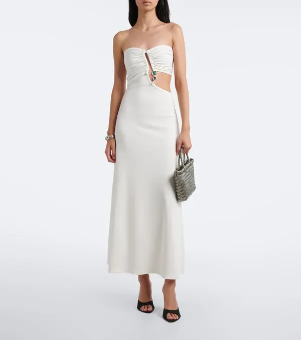 Christopher Esber Embellished Cutout Jersey Maxi Dress