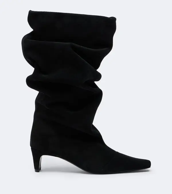 Staud Wally Suede Mid-calf Boots - Black