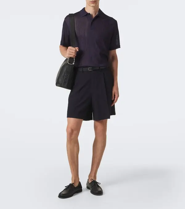 Missoni Zigzag Striped Knitted Polo Shirt