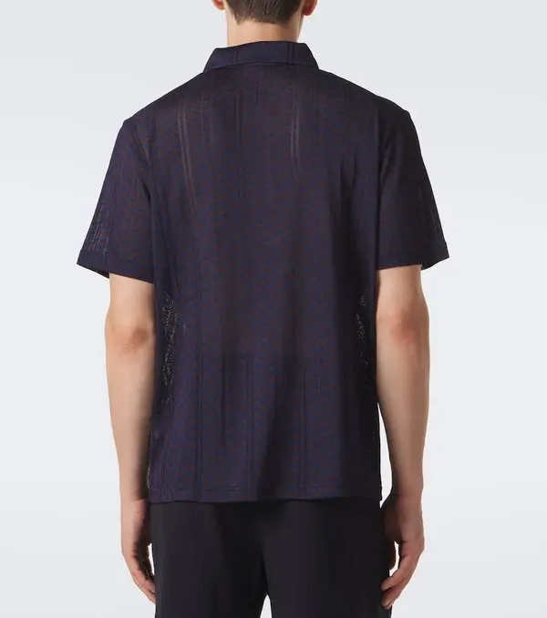 Missoni Greek Key Knitted Polo Shirt