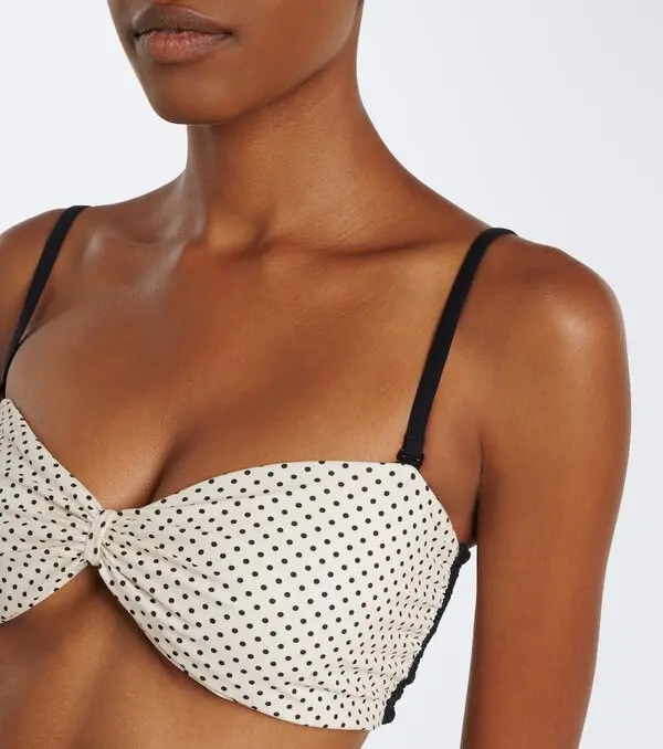 Hunza G Delphine Polka-dot Reversible Bikini - Black