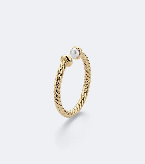 David Yurman 18kt Yellow And Pearl Ring