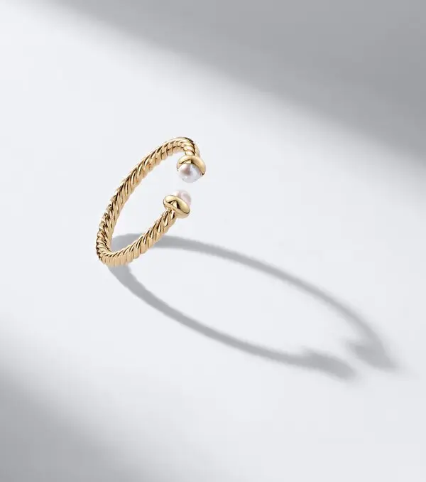 David Yurman 18kt Yellow And Pearl Ring