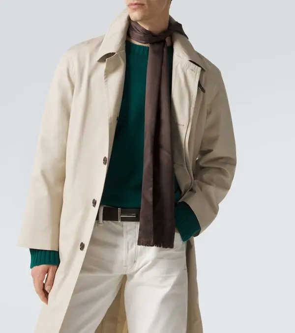 TOM FORD Cotton And Silk Wide-leg Pants