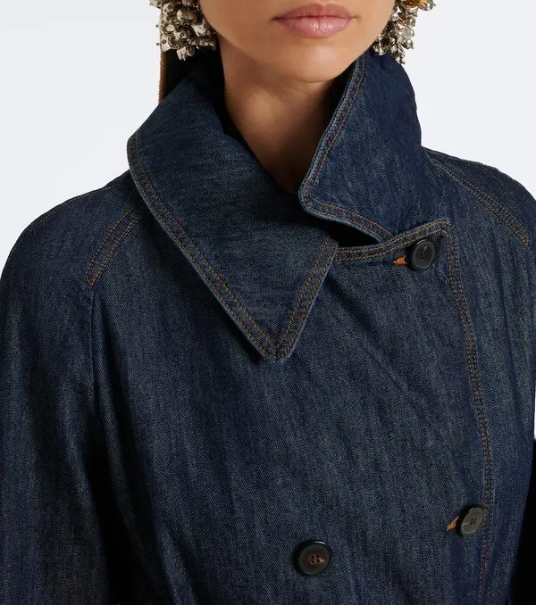 Dries Van Noten Denim Trench Coat