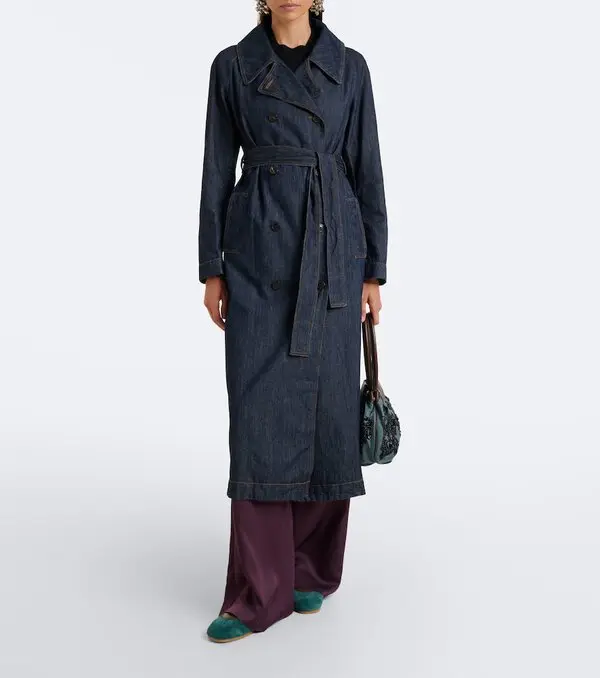 Dries Van Noten Denim Trench Coat