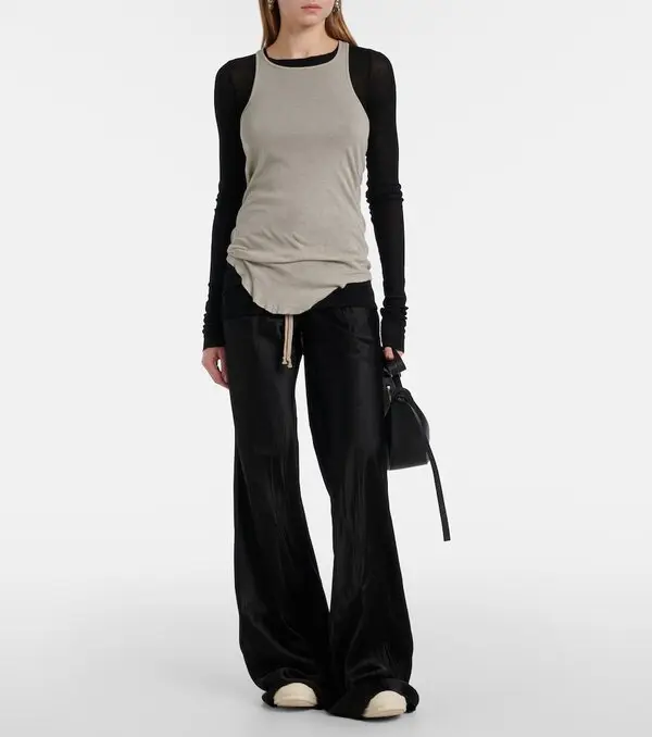Rick Owens Bias Wide-leg Pants - Black