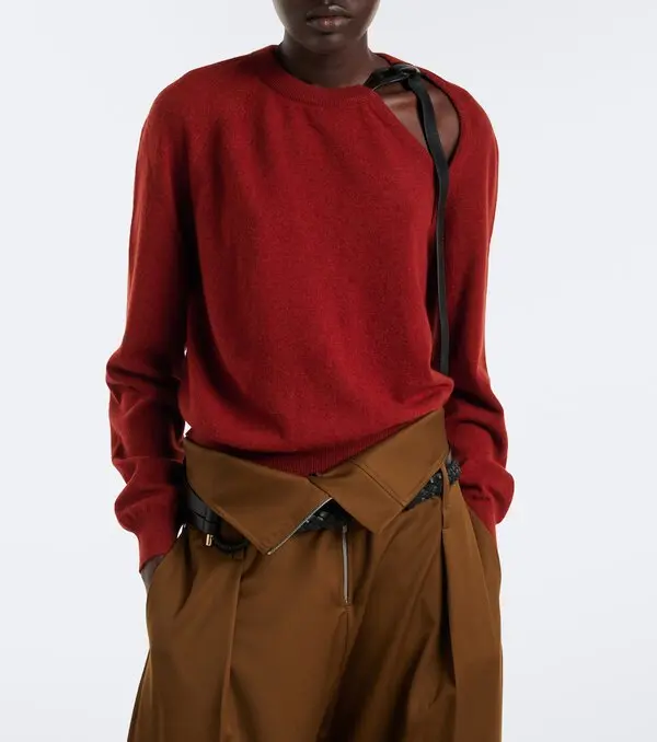 FERRAGAMO Cutout Wool And Cashmere-blend Sweater