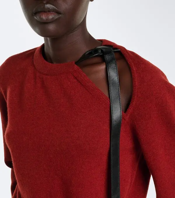 FERRAGAMO Cutout Wool And Cashmere-blend Sweater