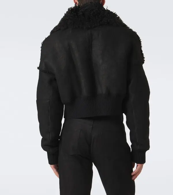 Rick Owens Flight Cropped Leather Jacket