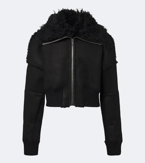 Rick Owens Flight Cropped Leather Jacket