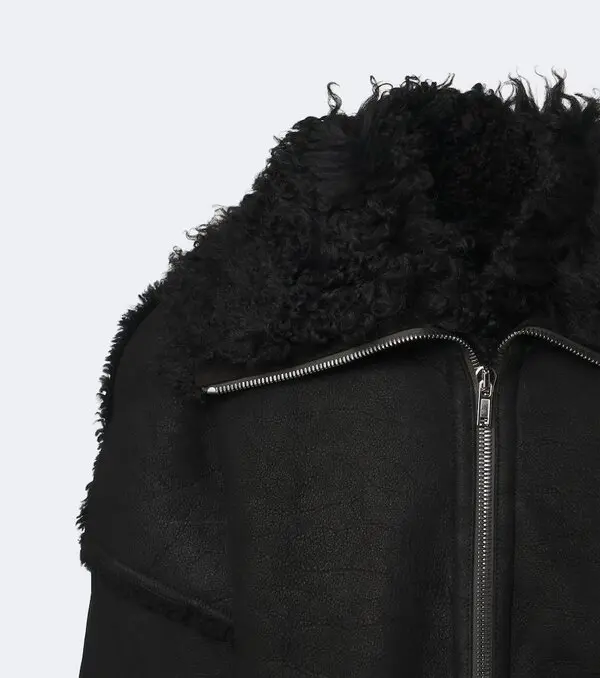 Rick Owens Flight Cropped Leather Jacket