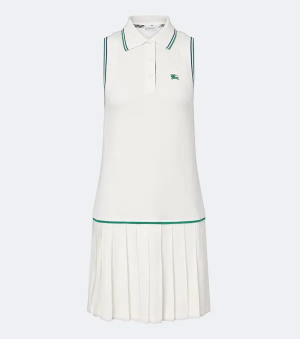 Burberry Martina Cotton Piqué Tennis Dress - White
