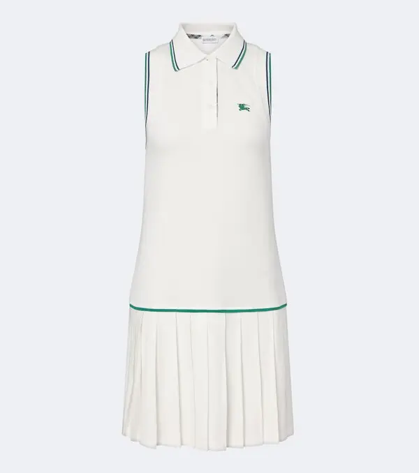 Burberry Martina Cotton Piqué Tennis Dress - White