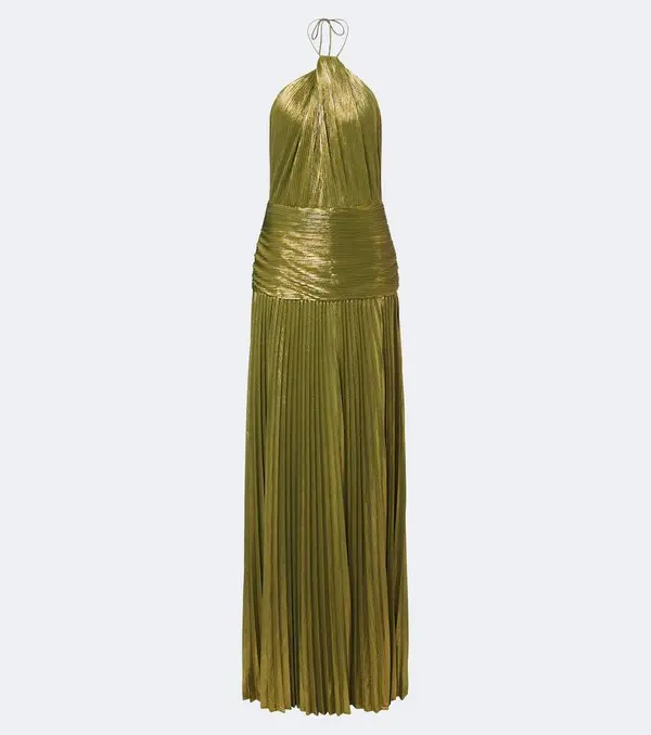 Retrofete Thalia Halterneck Gown - Green