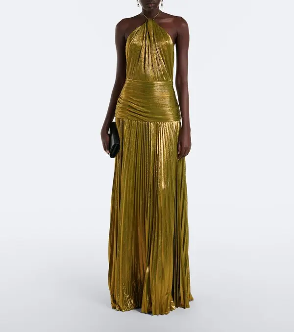 Retrofete Thalia Halterneck Gown - Green