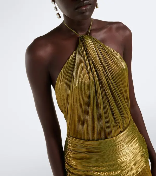Retrofete Thalia Halterneck Gown - Green