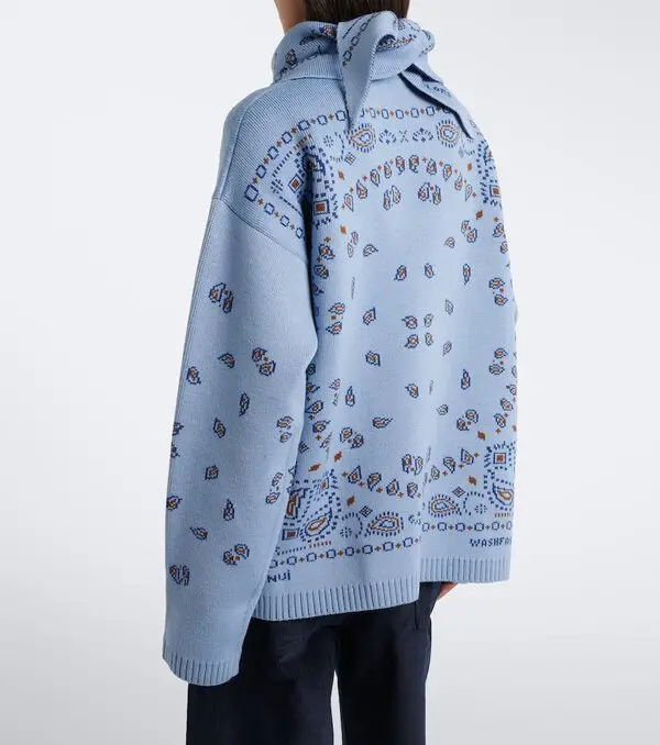 Alanui Bandana Jacquard Virgin Wool Sweater