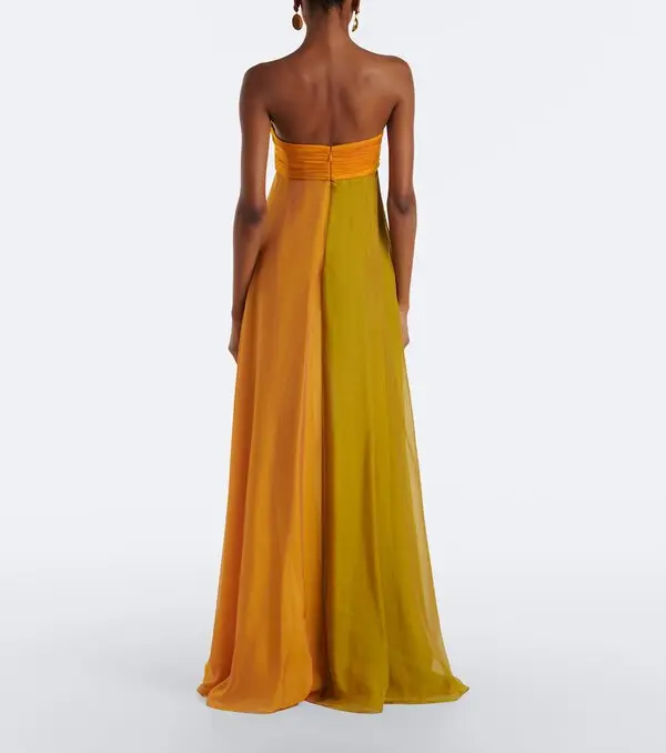 Retrofete Lunaria Chiffon Maxi Dress - Orange