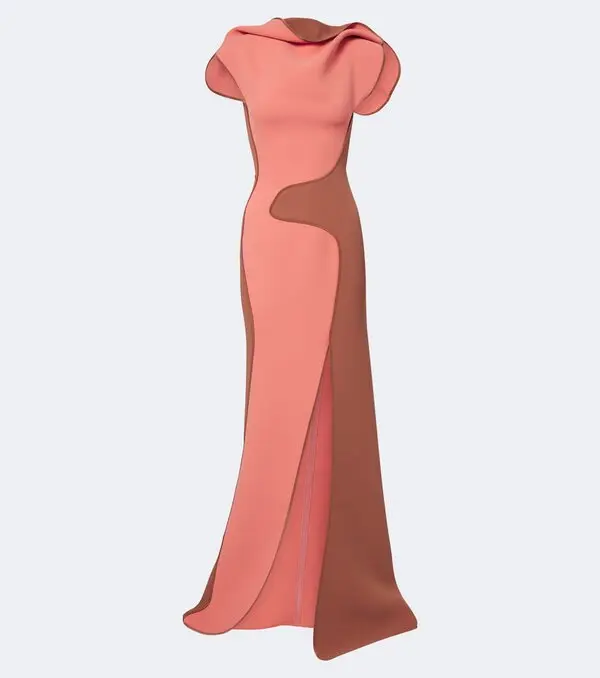 Maticevski Draped Paneled Gown