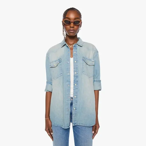 MOTHER The Rowdy Roadshow Oversized Denim Shirt