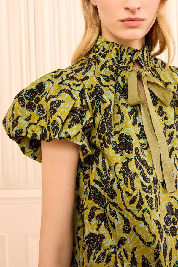 Ulla Johnson Estela Short Sleeve Cotton Top
