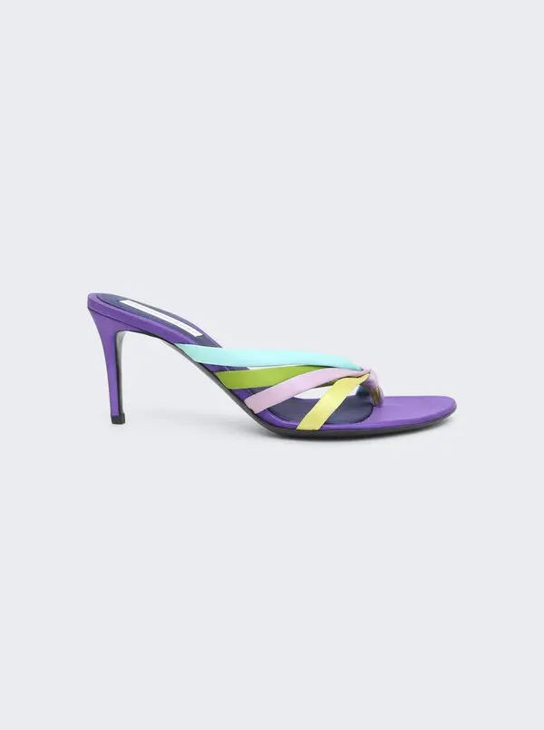 Christopher Esber Mica Satin Heel Sandal Mystic - Multicolor