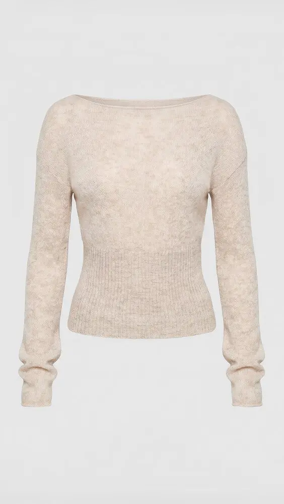 REFORMATION Soren Sheer Alpaca Sweater Top