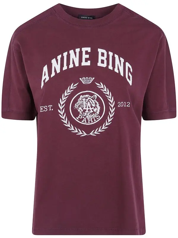 ANINE BING T-shirt Collegiate "jaylin - Red