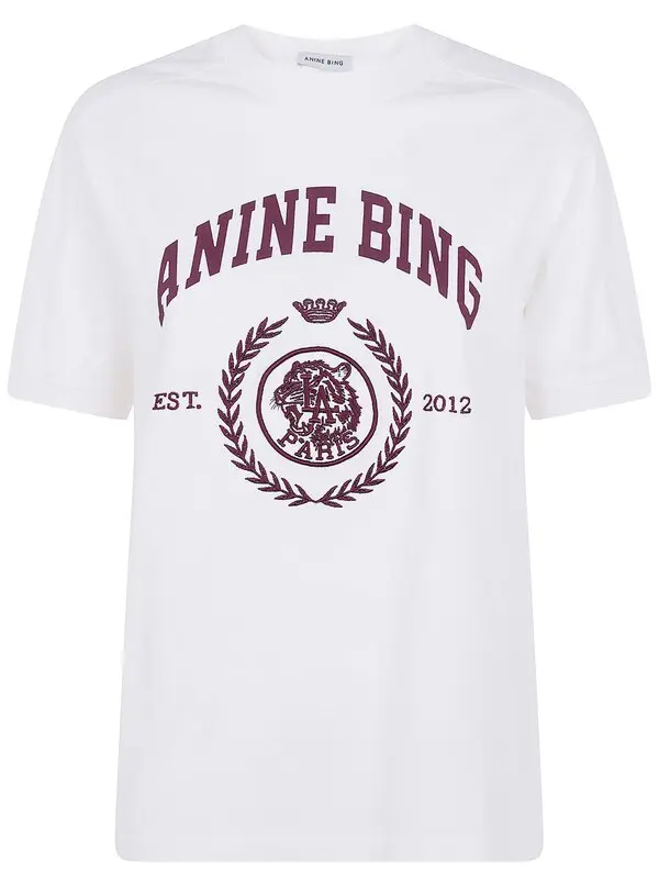 ANINE BING T-shirt Crew Neck "jaylin - Beige