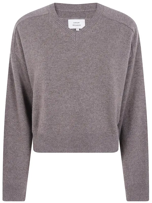 Loulou De Saison Sweater V-neck "anzor Lds - Brown