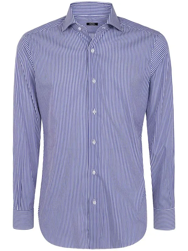BARBA NAPOLI Shirt Classic Stripes "i1u13p0157005.u.01 Light - Blue