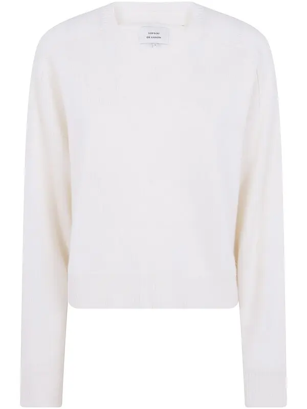 Loulou De Saison Sweater V-neck "anzor Lds - White