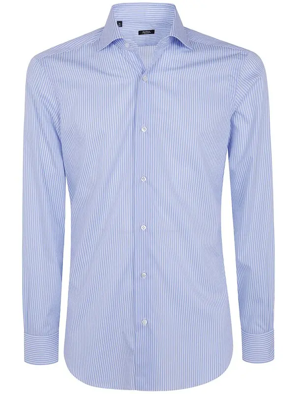 BARBA NAPOLI Shirt Classic Stripes "i1u13p0157005.u.03 - Blue