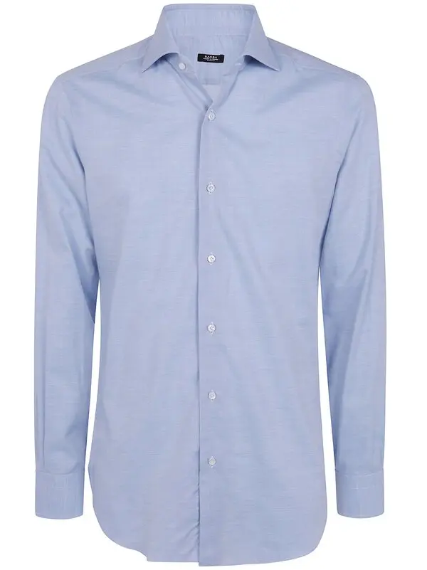 BARBA NAPOLI Shirt Classic Twill "i1u13p0157094.u 0002 Light - Blue
