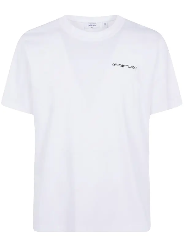 Off-White T-shirt Short Sleeves "logo Quote Regular - White