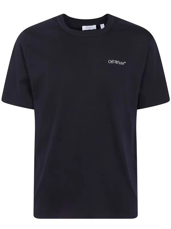 Off-White T-shirt Short Sleeves "small Bookish Regular - Black