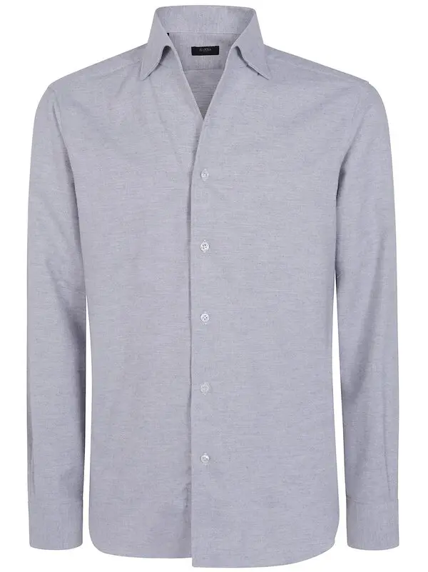 BARBA NAPOLI Shirt Classic "nsfr2p0157080.u.02 Light Grey - Gray