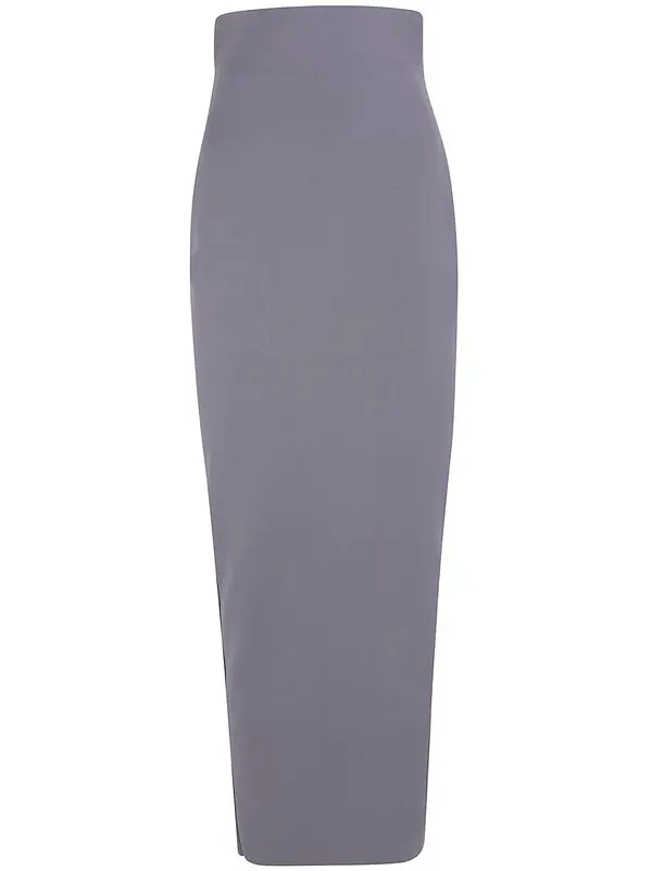 Rick Owens Skirt Wool Blend "dirt Pillar - Gray