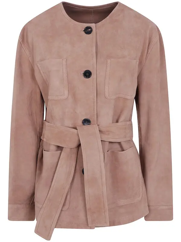 Max Mara Jacket Suede "mst Boemia - Brown