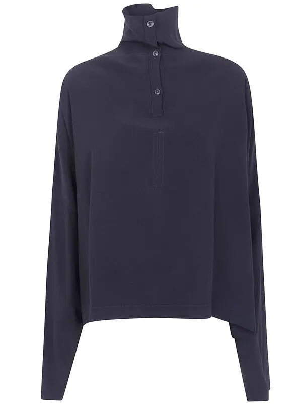 Rick Owens T-shirt Long Sleeve "jumbo Tobard - Black