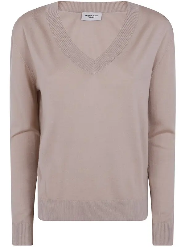 Max Mara Sweater V Neck "wkd Talamo - Beige