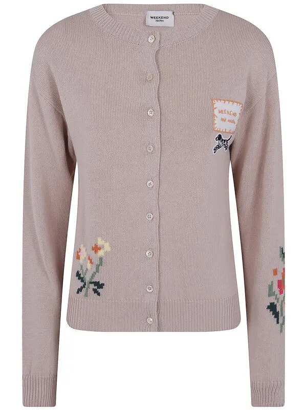 Max Mara Sweater Embroidered "wkd Teiera - Beige