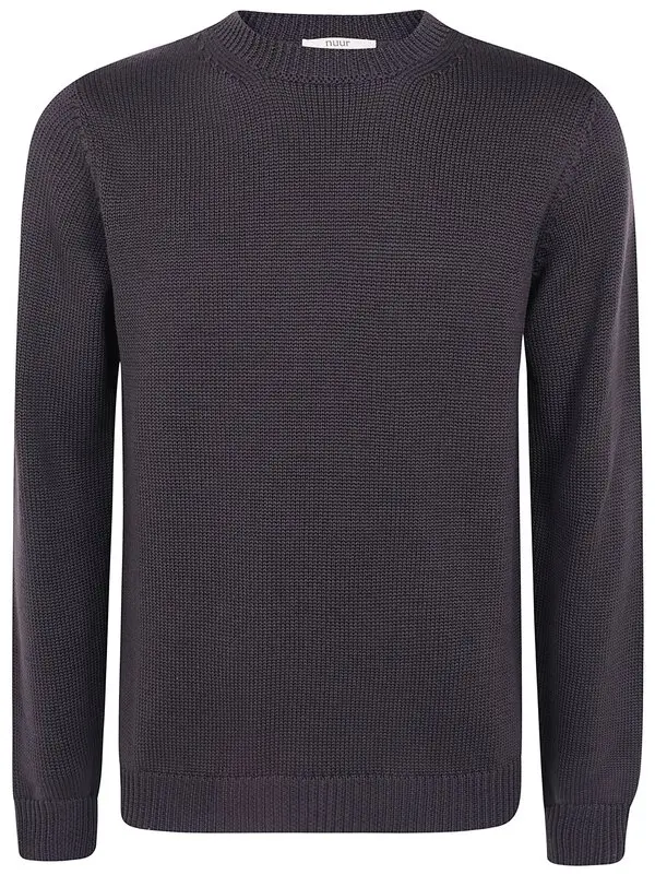 NUUR Sweater Long Sleeves Round Neck - Brown