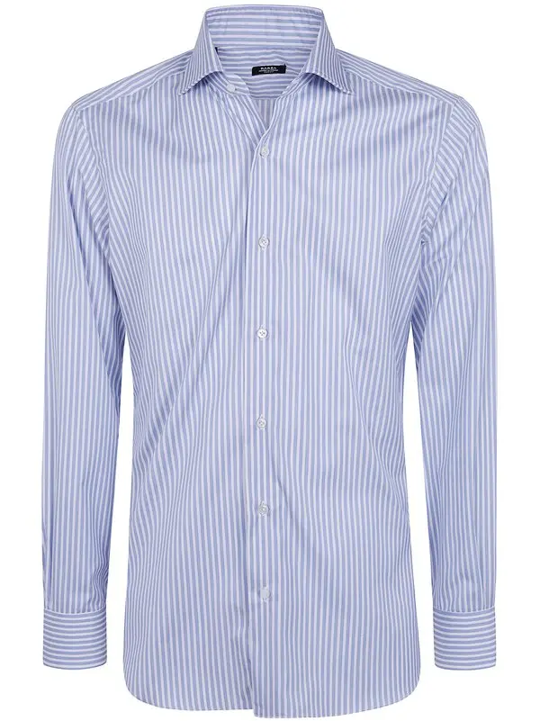 BARBA NAPOLI Shirt Classic Stripes "i1u13p0157073.u.01 Light - Blue