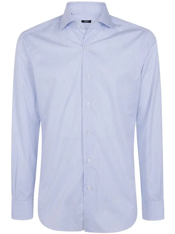 BARBA NAPOLI Shirt Classic Stripes "i1u13p0157073.u.02 Light - Blue