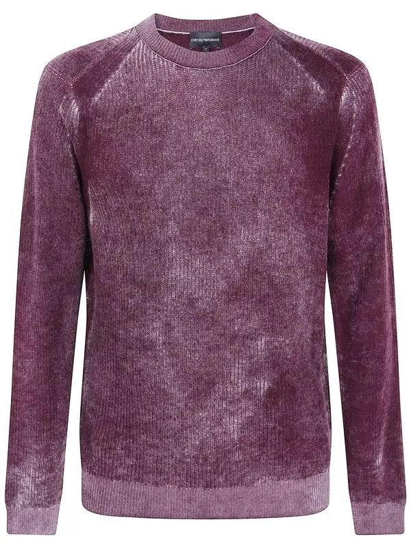 Emporio Armani Sweater Wool Cashmere "round Neck - Red