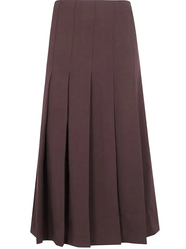 DRHOPE Skirt Pleated "asymmetrical Midi